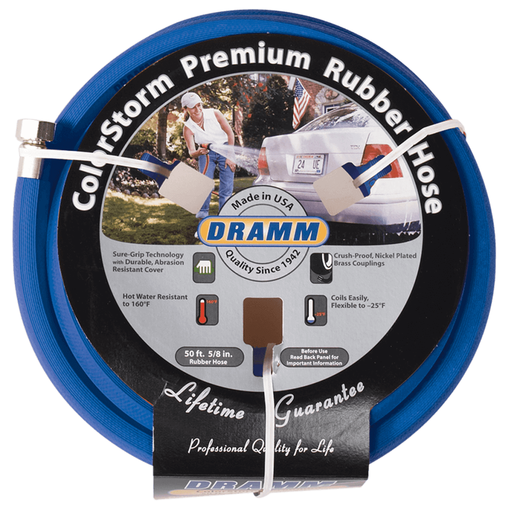 50′ ColorStorm ⅝″ Garden Hose – Dramm Lawn & Garden